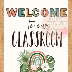 Boho Tropics Classroom Decor Posters - Etsy