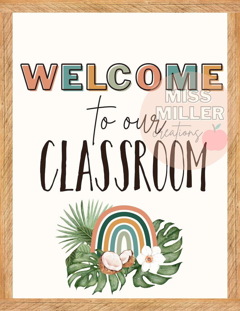 Boho Tropics Classroom Decor Posters - Etsy