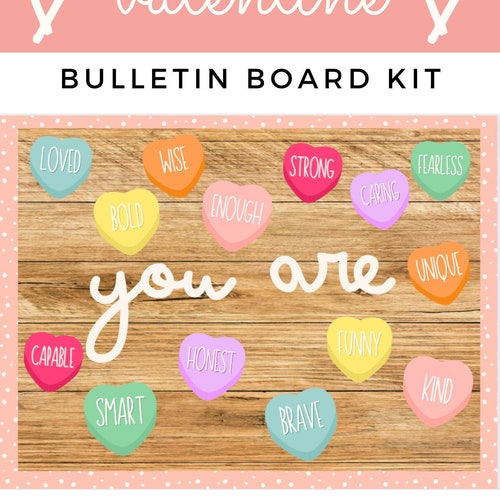 Valentine's Day Bulletin Board Kit. Sweet Heart Candy. - Etsy