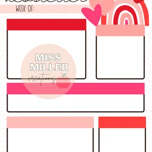 February Weekly Classroom Newsletters [editable] - Etsy