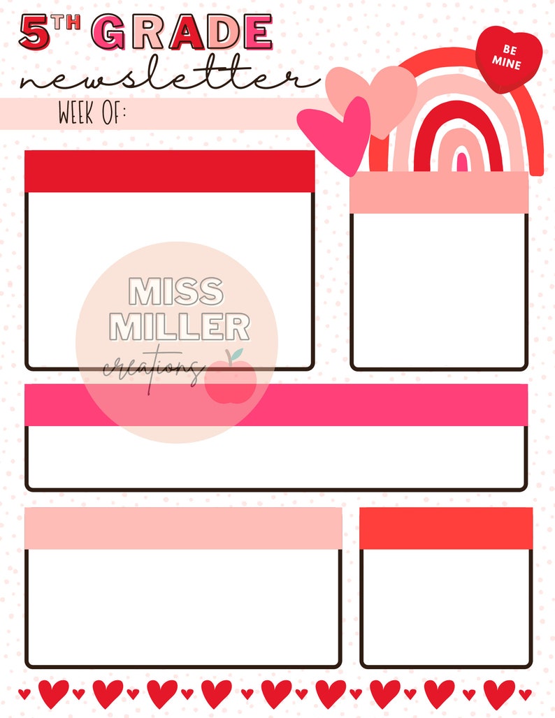 February Weekly Classroom Newsletters editable - Etsy
