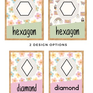 Groovy Pastel Classroom Shape Posters - Etsy