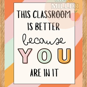 Groovy Boho Classroom Quote Posters - Etsy