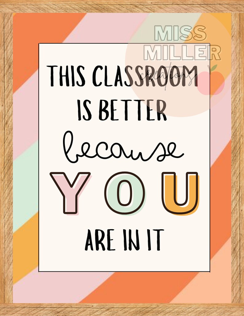 Groovy Boho Classroom Quote Posters [EDITABLE] - Etsy