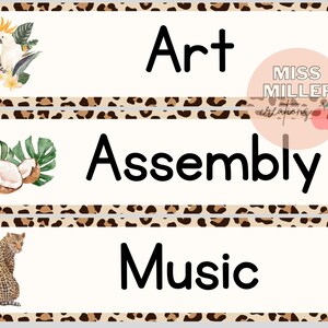 Boho TROPICS Classroom Schedule [editable] - Etsy