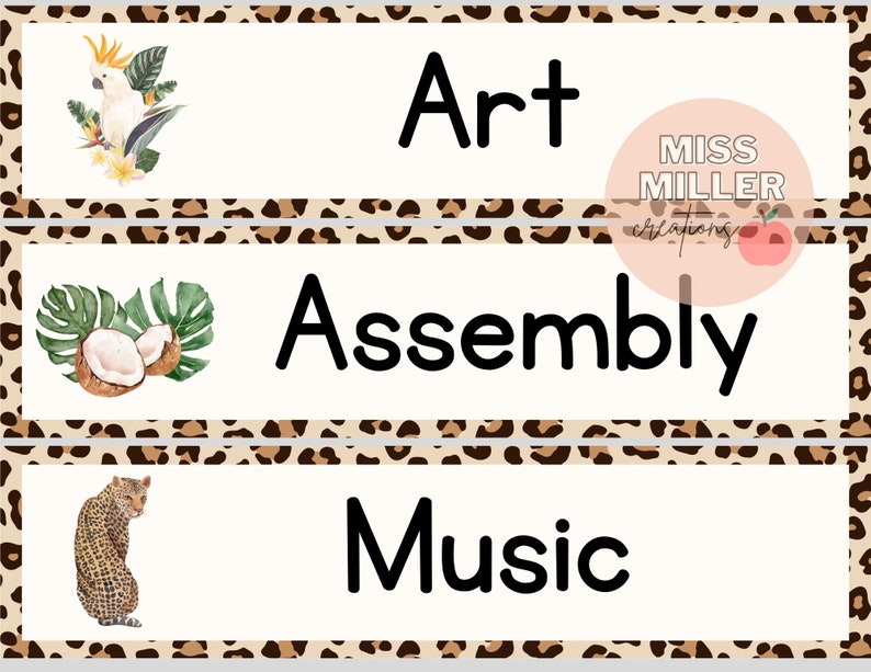 Boho TROPICS Classroom Schedule [editable] - Etsy