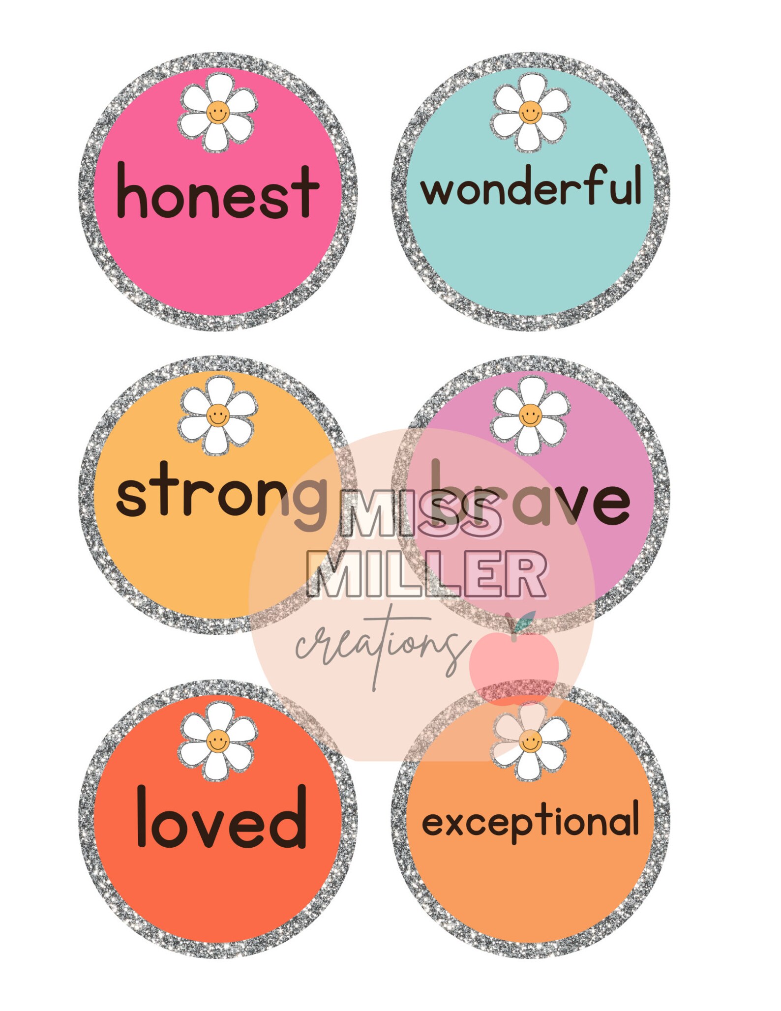 Groovy Glitter Affirmation Station - Etsy