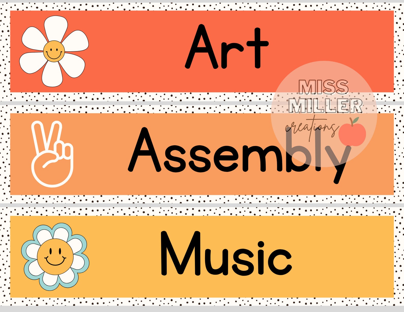 Retro Rainbow Classroom Schedule editable - Etsy