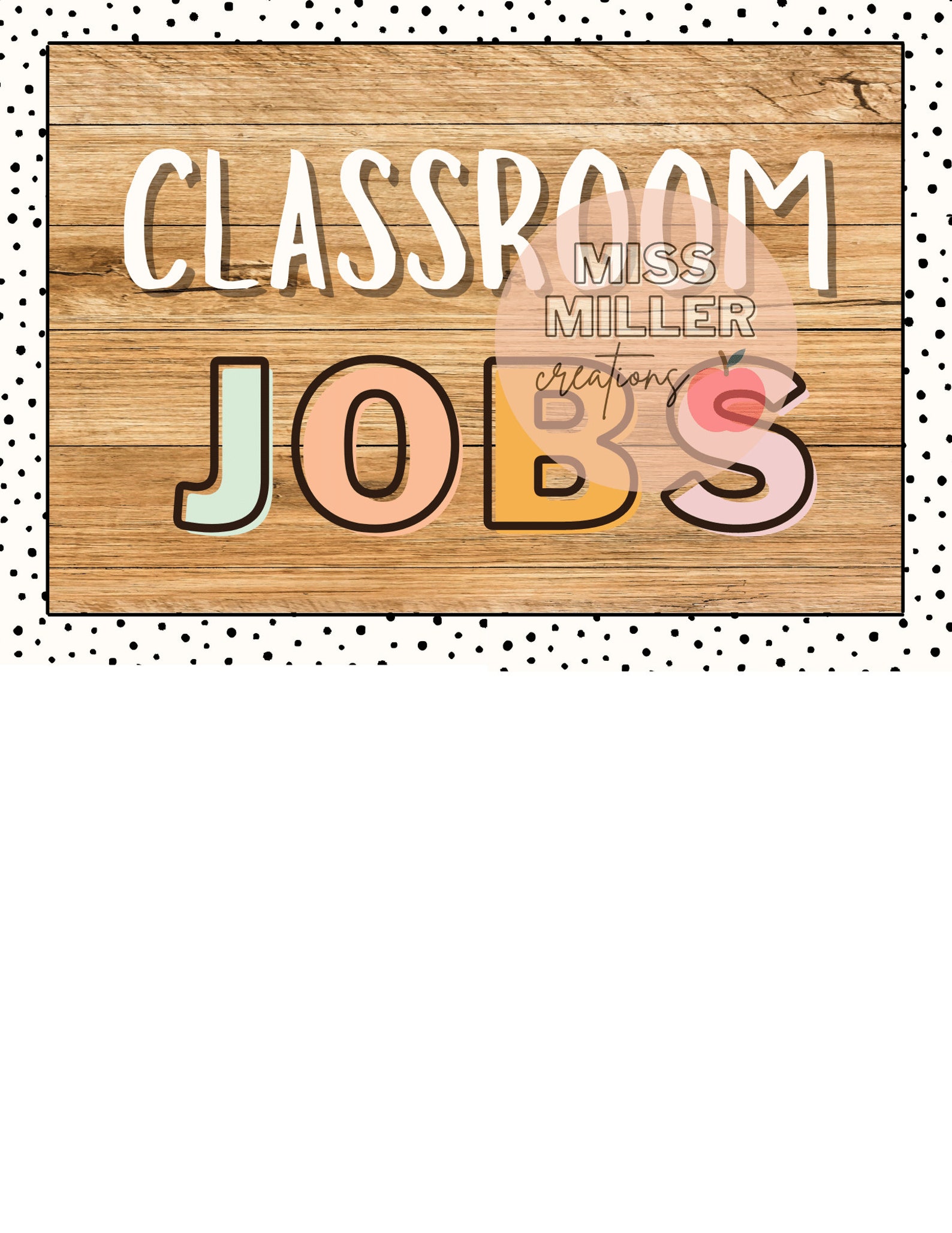Groovy Boho Class Jobs Display editable - Etsy