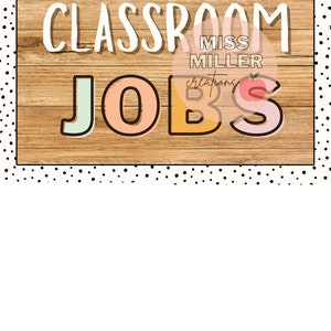 Groovy Boho Class Jobs Display [editable] - Etsy