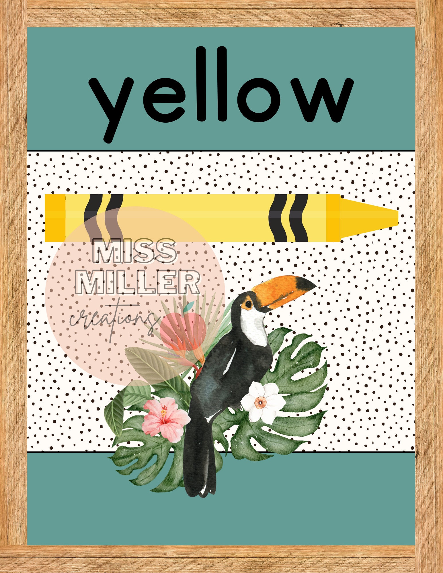 Boho Tropics Classroom Color Posters - Etsy