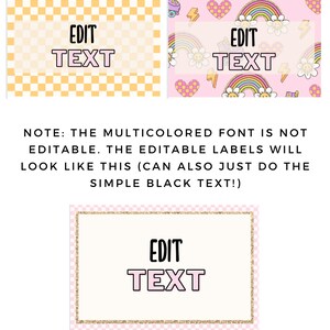 Disco Era Classroom Supply Labels - Etsy