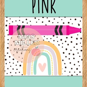 Pastel Boho Rainbow Color Word Posters - Etsy