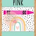 Pastel Boho Rainbow Color Word Posters - Etsy