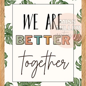 Boho Tropics Classroom Decor Posters - Etsy