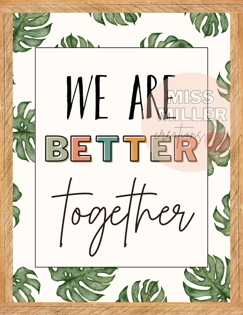 Boho Tropics Classroom Decor Posters - Etsy