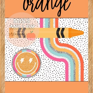 Groovy Glitter Classroom Color Posters - Etsy