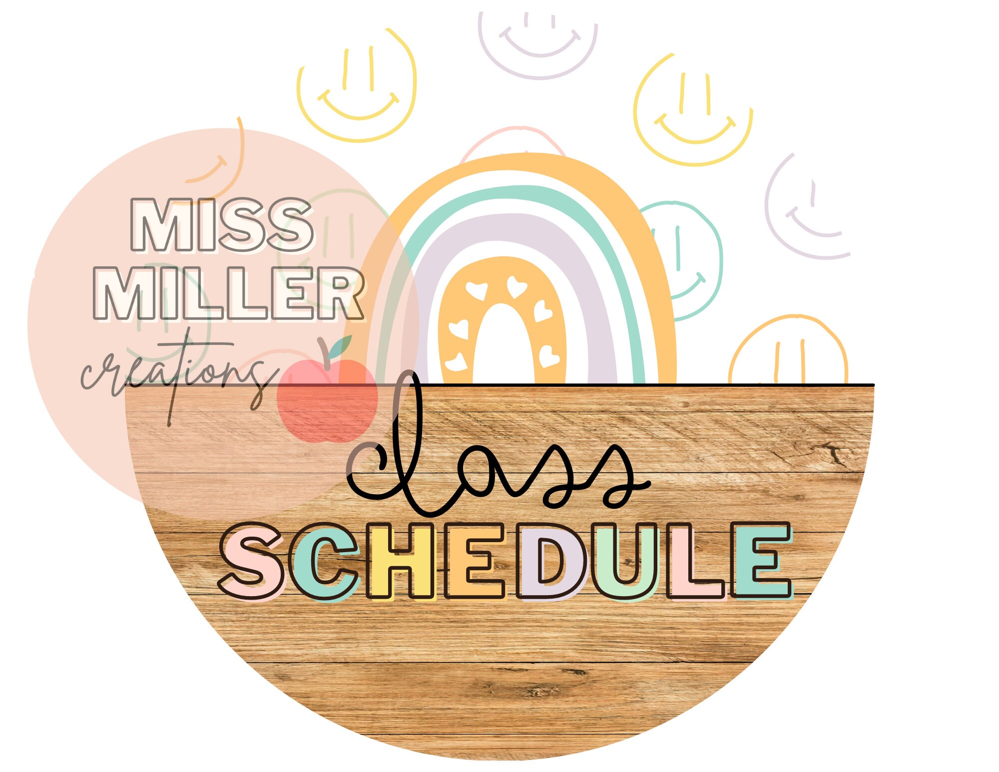 Pastel Boho Rainbow Classroom Schedule [editable] - Etsy