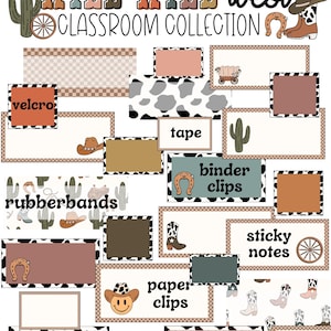 Wild Wild West Teacher Toolbox Labels [editable] - Etsy