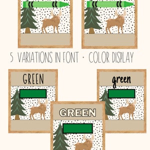 Woodland Classroom Color Posters | Etsy