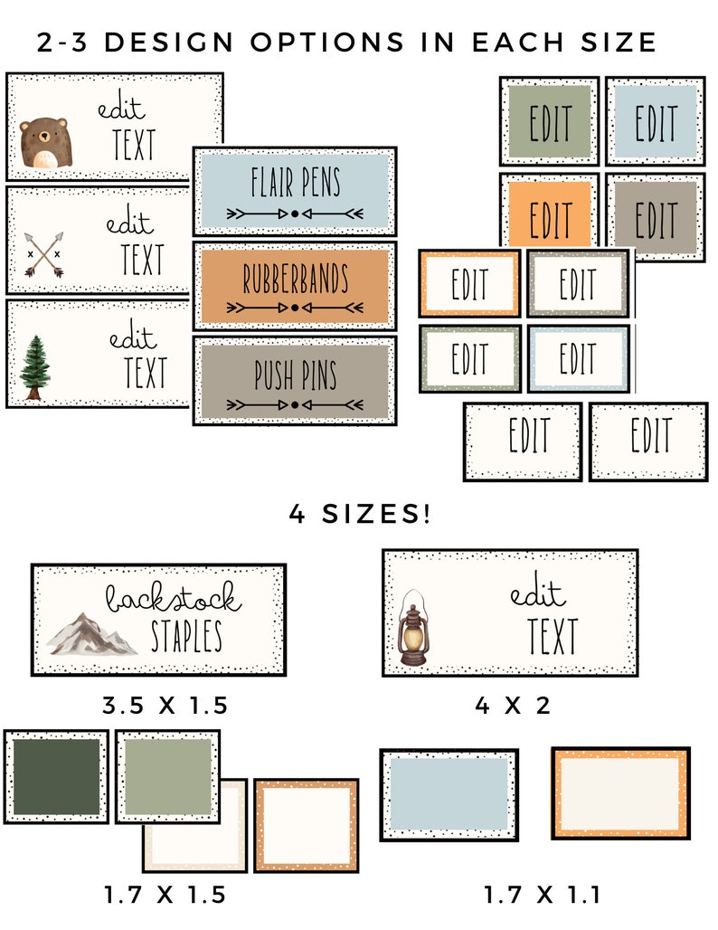 Adventure Teacher Toolbox Labels [editable] - Etsy