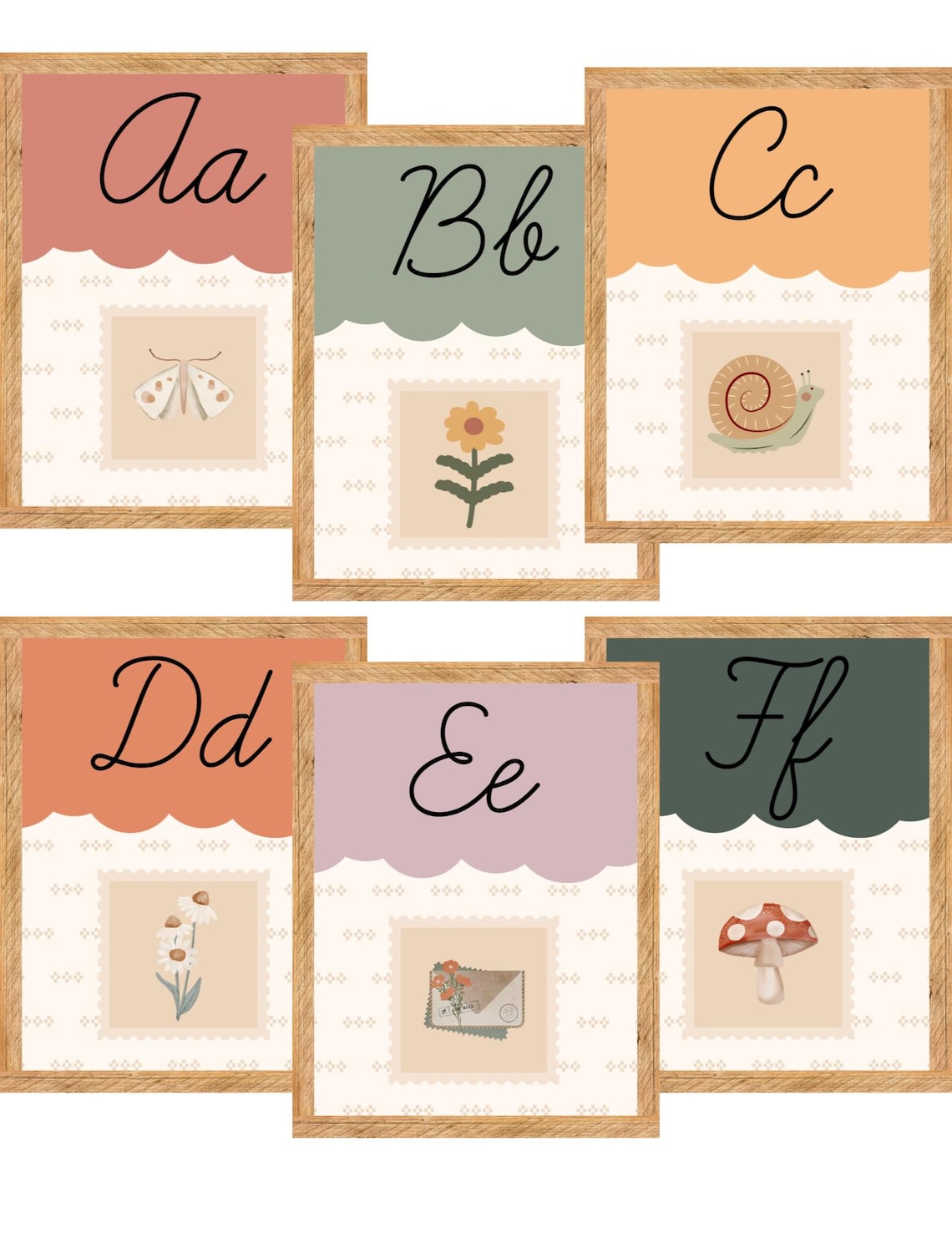 Cottagecore Classroom Alphabet Posters - Etsy