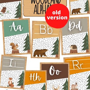 Woodland Classroom Alphabet Posters - Etsy