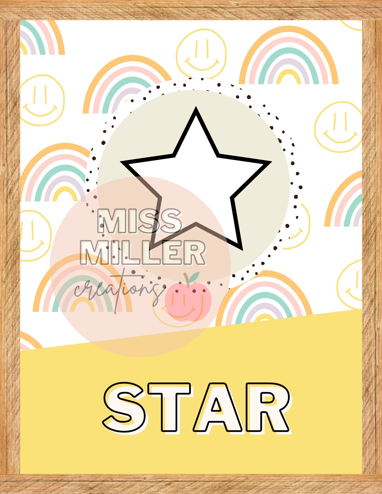 Pastel Boho Rainbow Classroom Shape Posters - Etsy