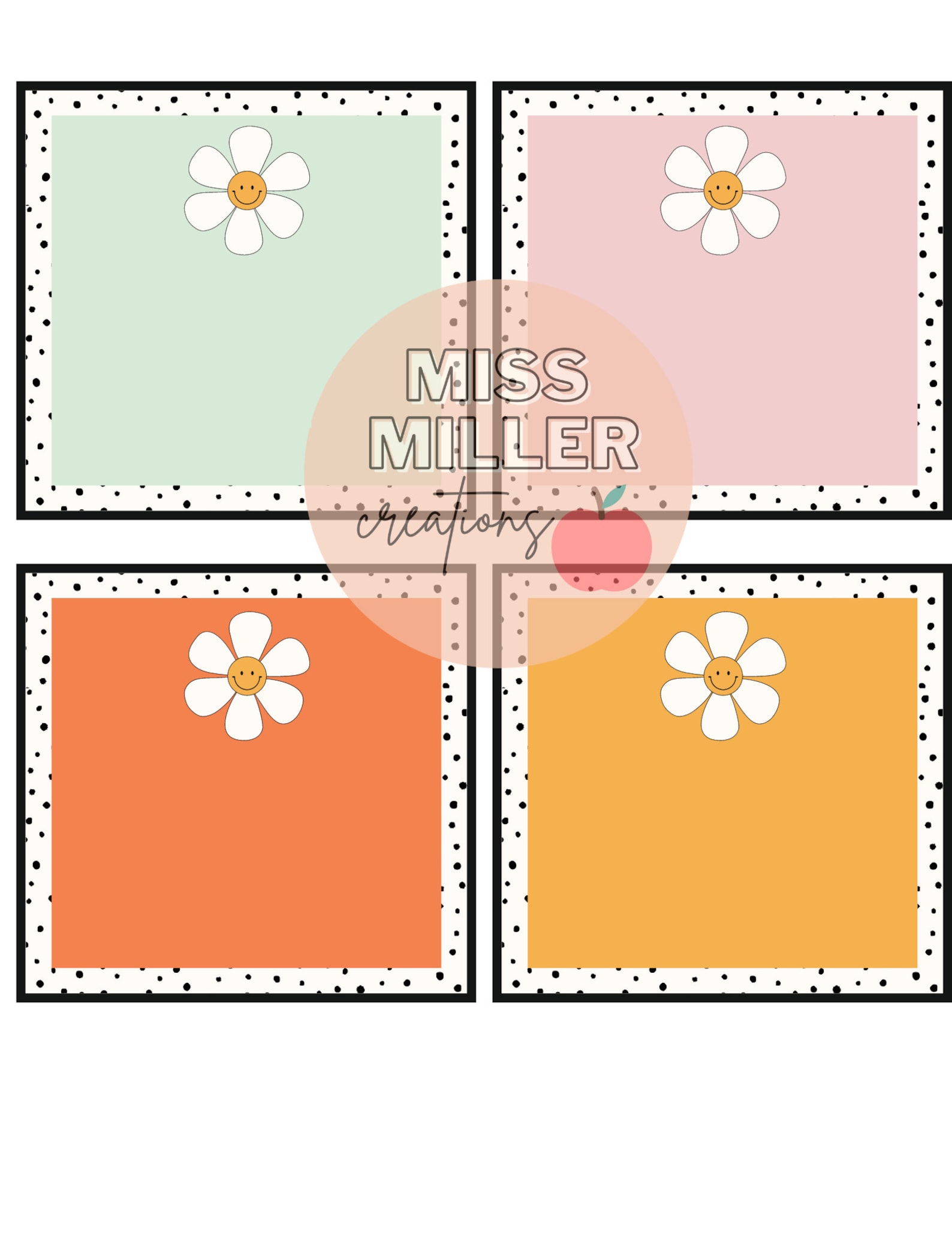 Groovy Boho Labels [editable] - Etsy