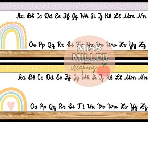 Pastel Boho Rainbow Desk Plates [editable] - Etsy