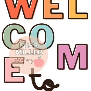 Retro Rainbow Classroom Door Display - Etsy