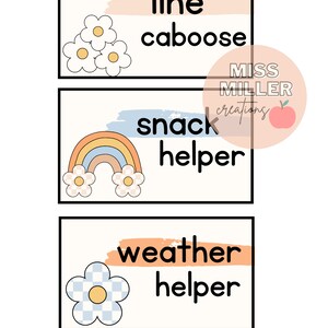 Daisy Dreams Class Jobs Display [editable] - Etsy