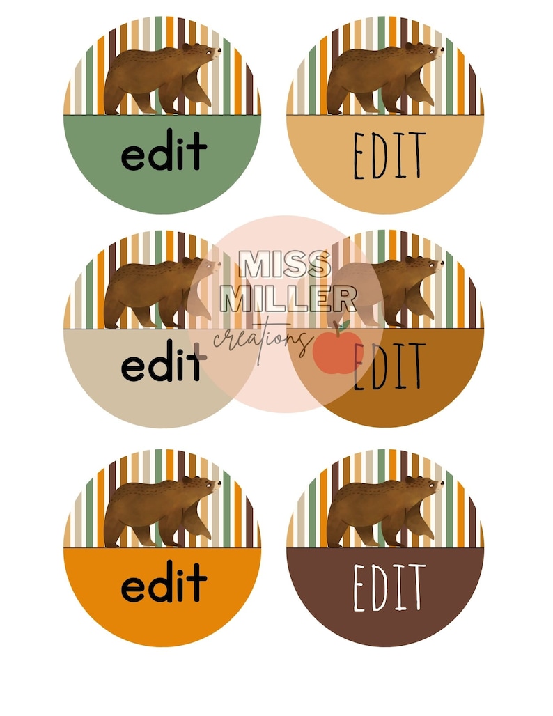 Woodland Classroom Labels editable - Etsy