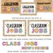 Disco Era Class Jobs Display [editable] - Etsy