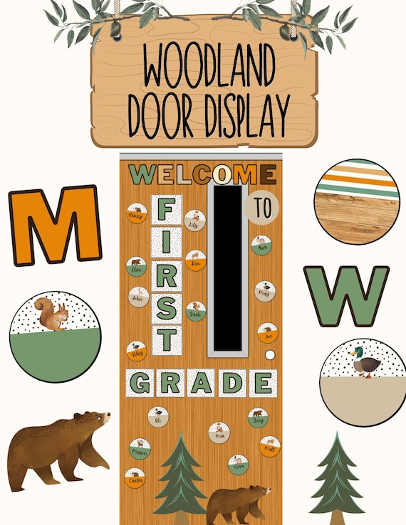 Woodland Theme Classroom Door Display - Etsy