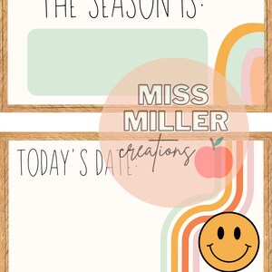 Groovy Boho Classroom Calendar - Etsy