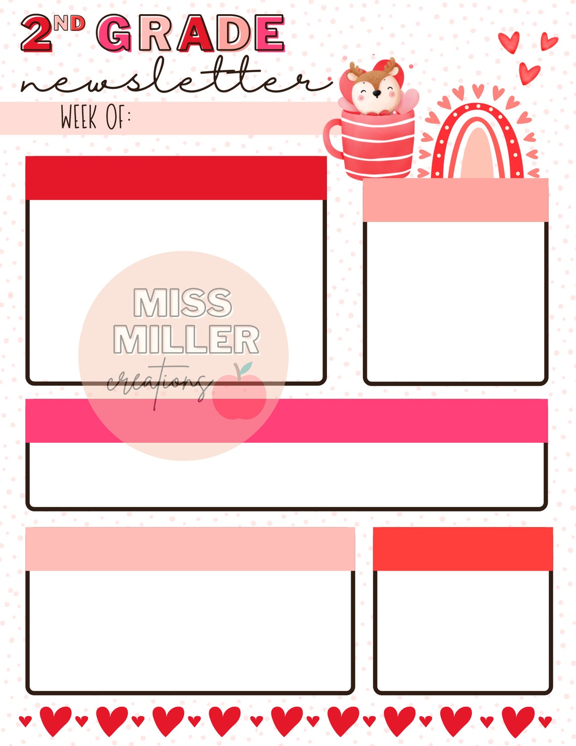 February Weekly Classroom Newsletters editable - Etsy