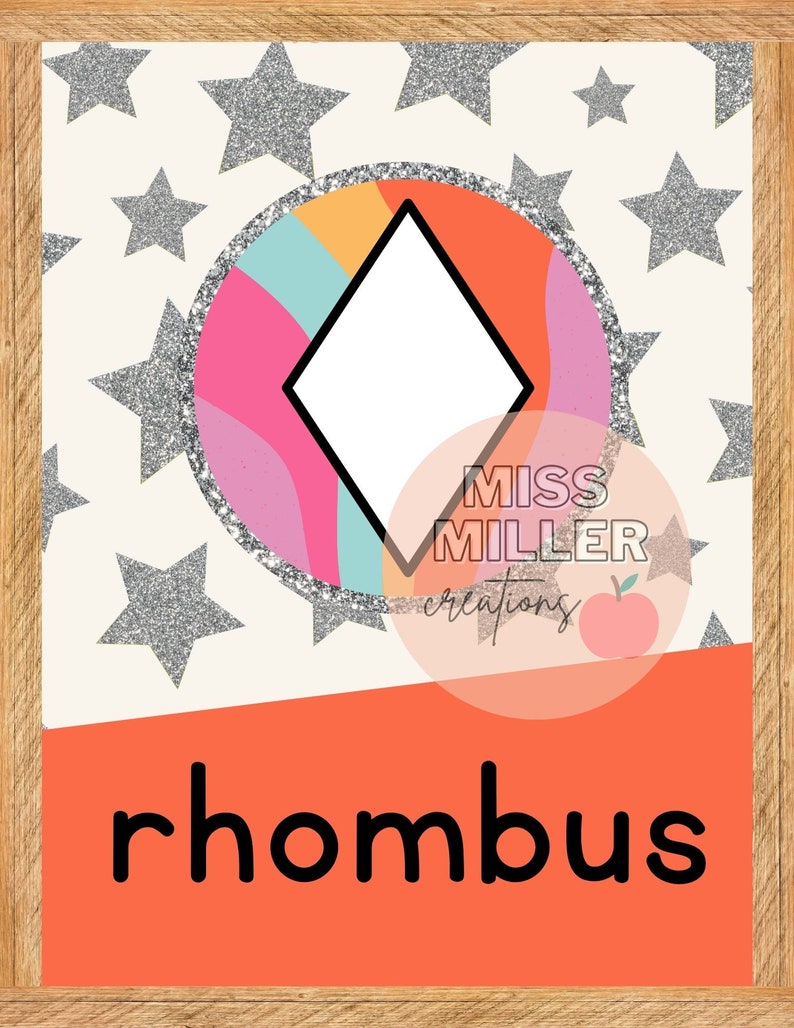 Groovy Glitter Shape Posters - Etsy