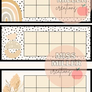 Neutral Boho Rainbow Classroom Math Displays - Etsy