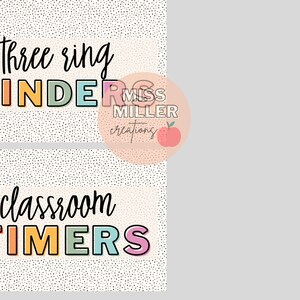 Retro Rainbow Classroom Supply Labels - Etsy