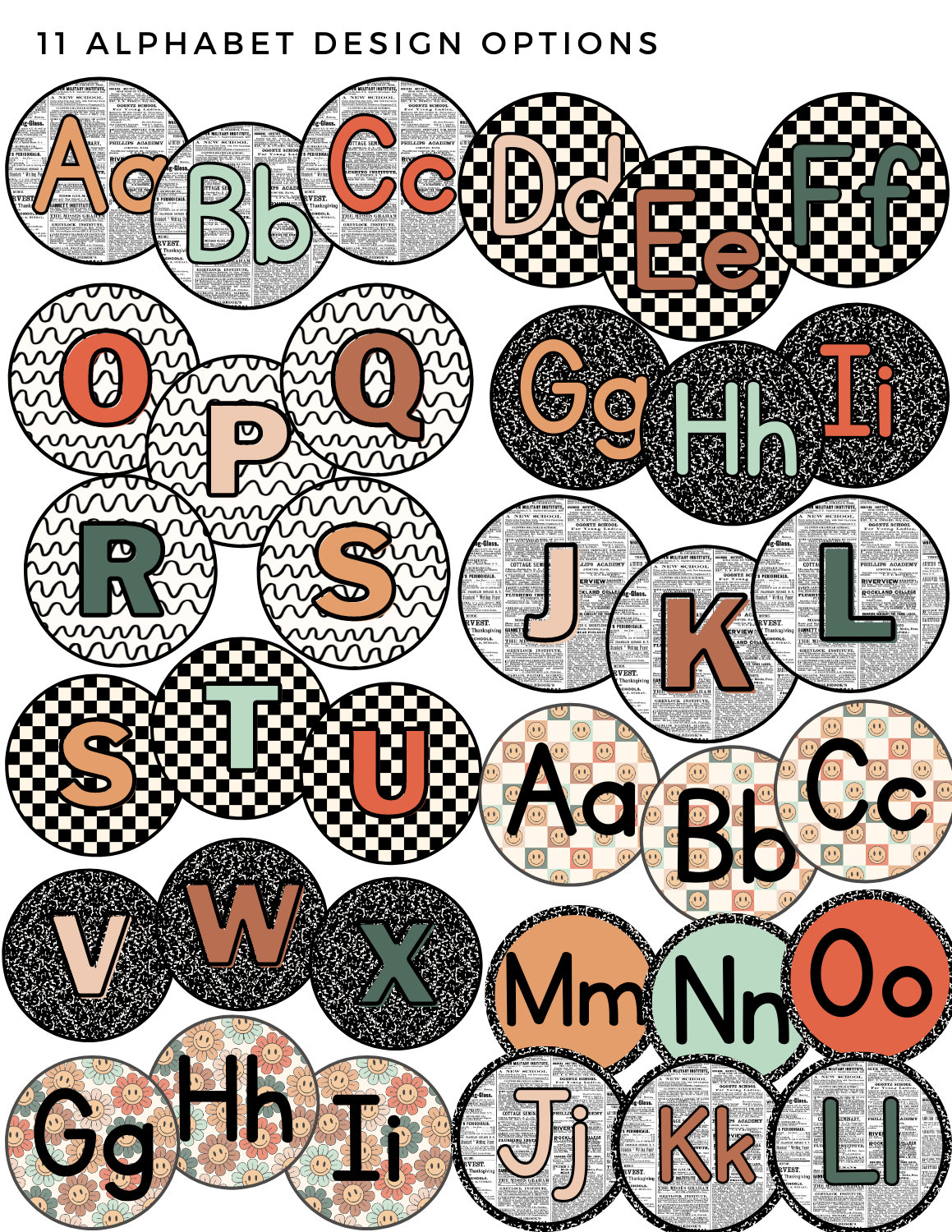 Groovy Vintage Word Wall [editable] - Etsy