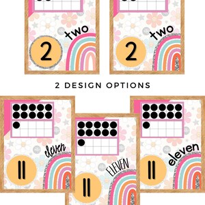 Groovy Glitter Classroom Number Posters - Etsy