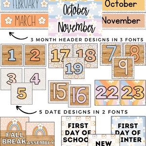 Daisy Dreams Classroom Calendar - Etsy