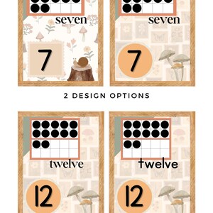 Cottagecore Classroom Number Posters - Etsy