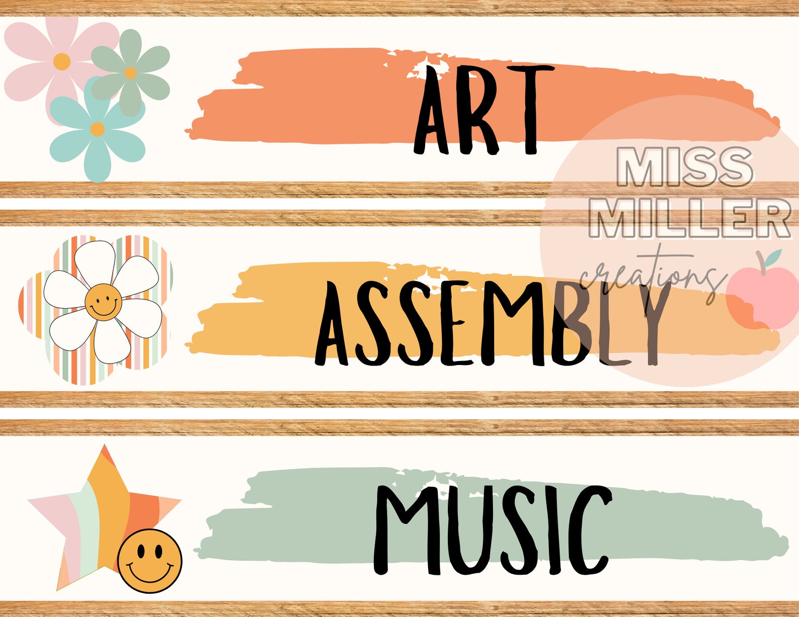 Groovy Boho Classroom Schedule editable - Etsy