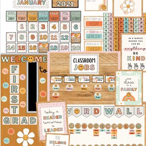 Groovy Boho Complete Classroom Collection [editable] - Etsy