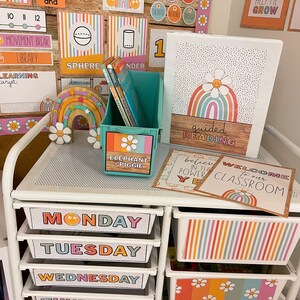 Retro Rainbow Complete Classroom Collection [editable] - Etsy