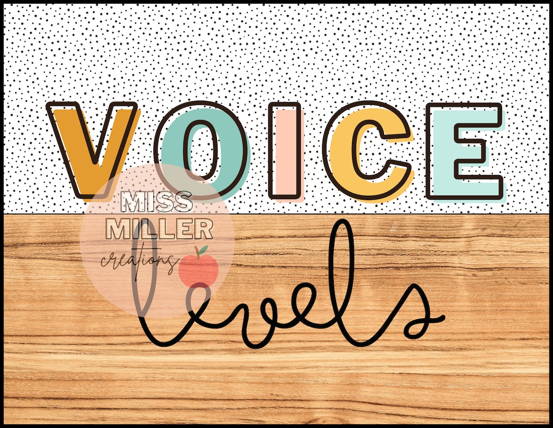 Modern Boho Rainbow Voice Level Classroom Posters - Etsy