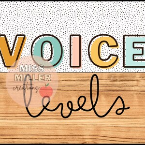 Modern Boho Rainbow Voice Level Classroom Posters - Etsy