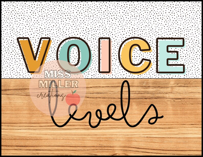 Modern Boho Rainbow Voice Level Classroom Posters - Etsy